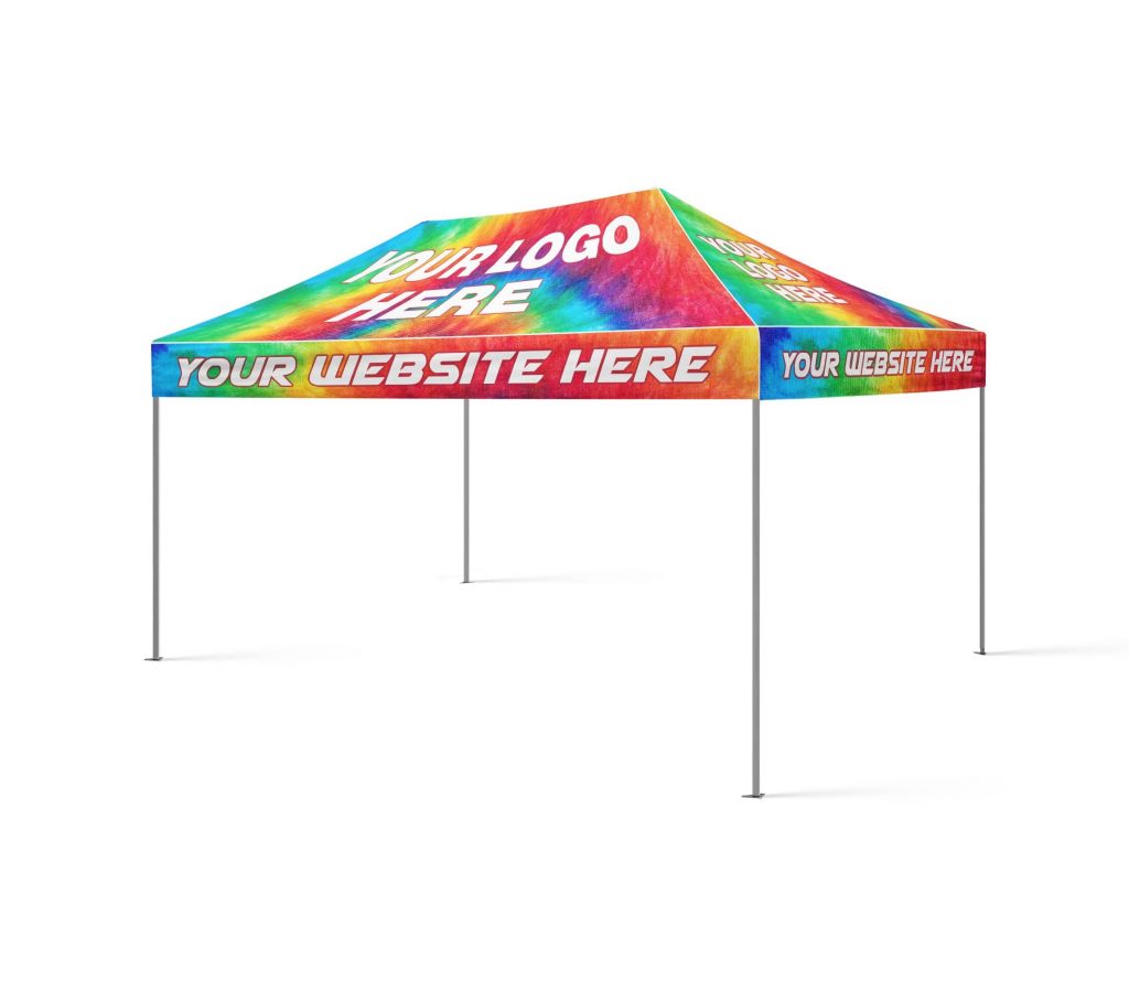10x15 Aluminum Frame Custom Canopy - Stay Tooned Print